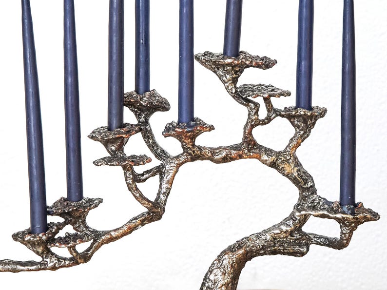 Bonsai Tree Menorah: Rustic Modern Hanukkah Decoration - Etsy