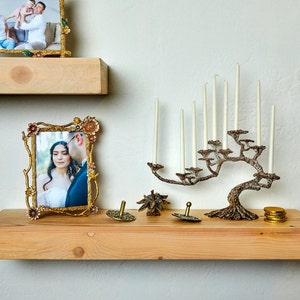 Chanukah Menorah Bonsai Tree Unique Hanukkah Menorah Modern Rustic Look ...