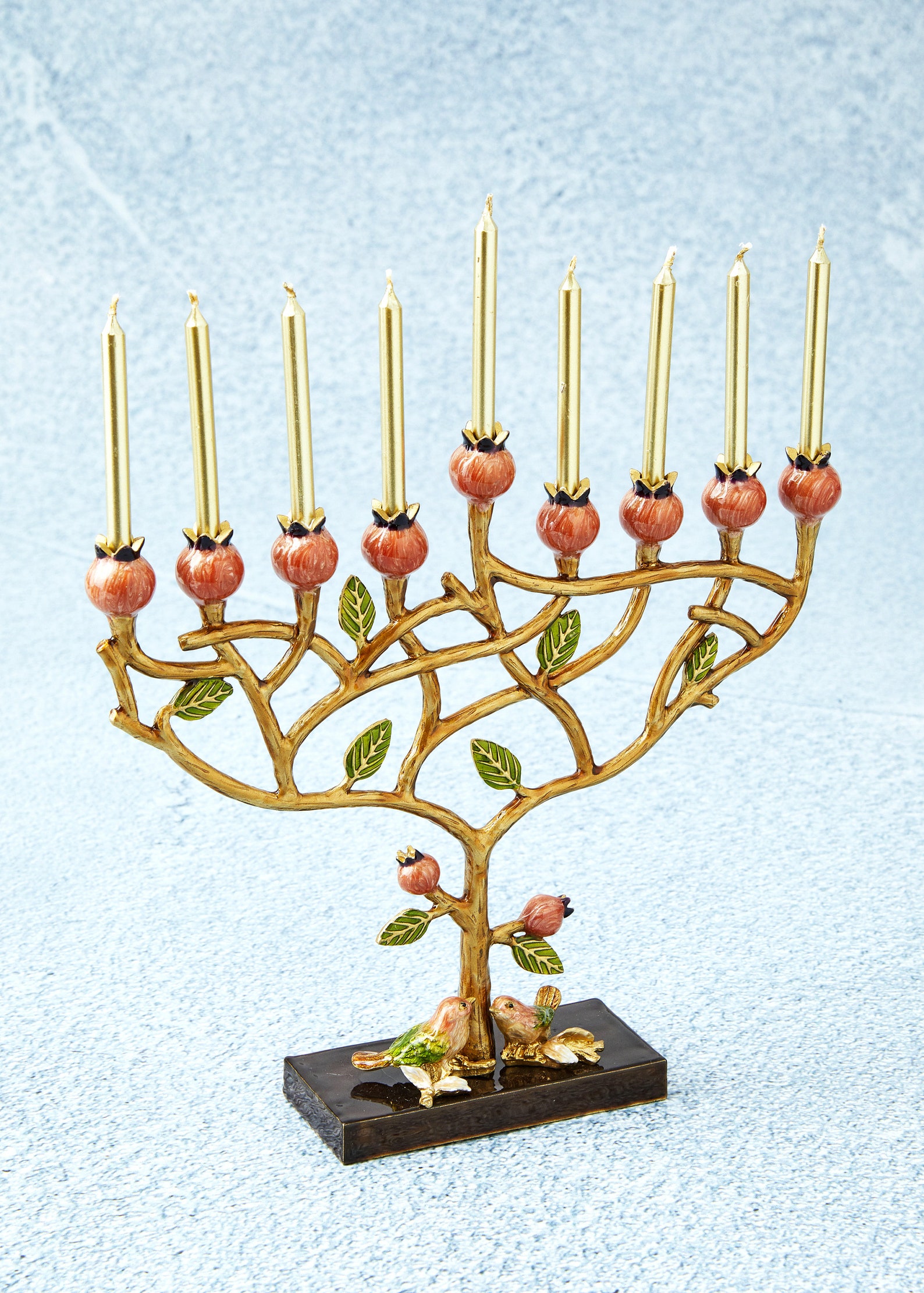 Pomegranate Menorah Gift for the Jewish Home. Handmade & Hand | Etsy