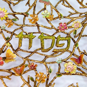 Seder Plate Blooming Spring, Passover Seder Plate Modern Jewish Art ...