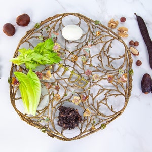 Seder Plate Blooming Spring, Passover Seder Plate Modern Jewish Art ...