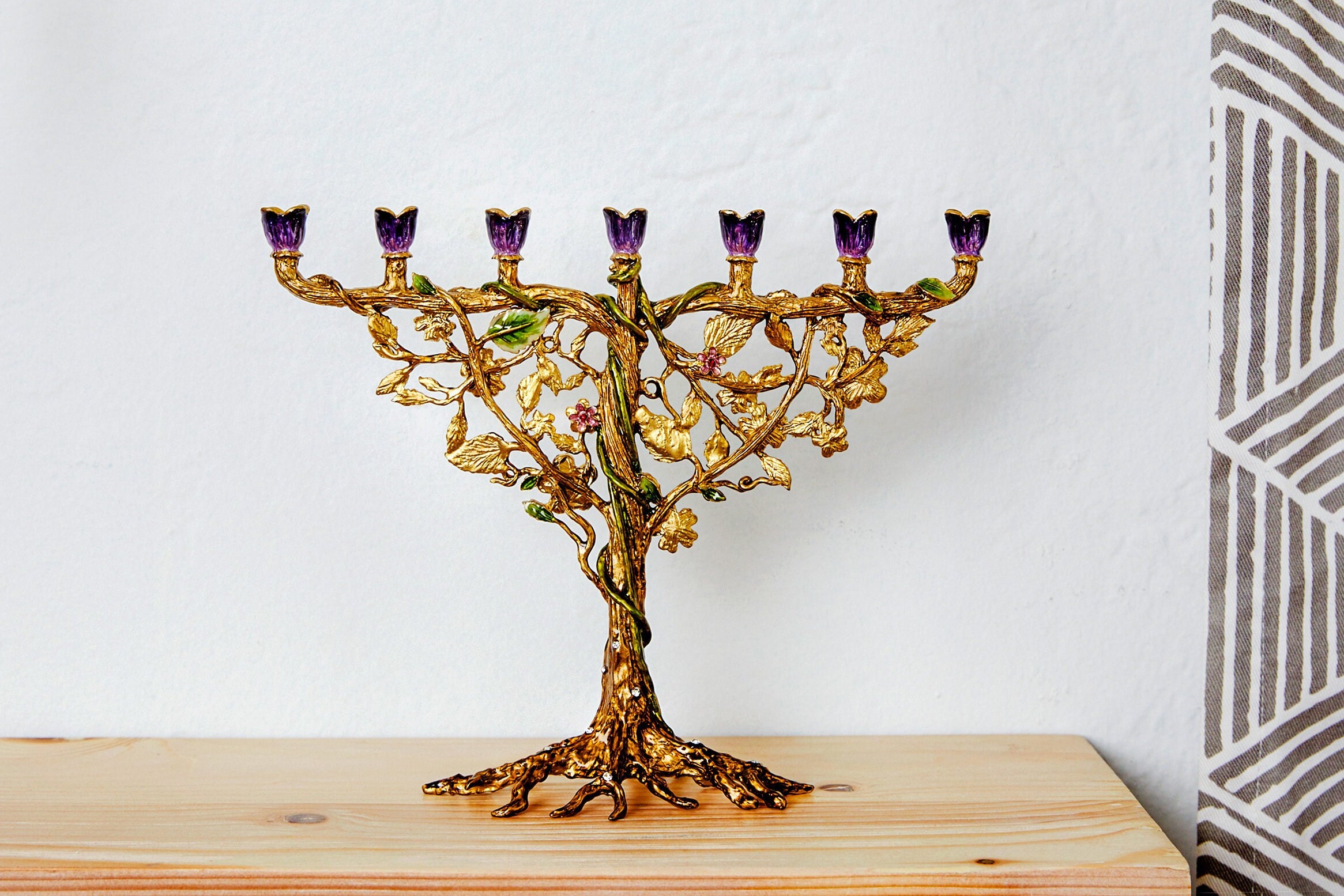 Menorah 7 Branch Tree of Life Menorah Modern Reminder of the - Etsy
