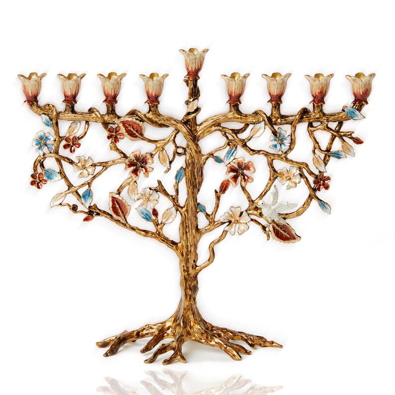 Menorah Tree of Life Hanukkah Lighting Jewish Home Gift - Etsy