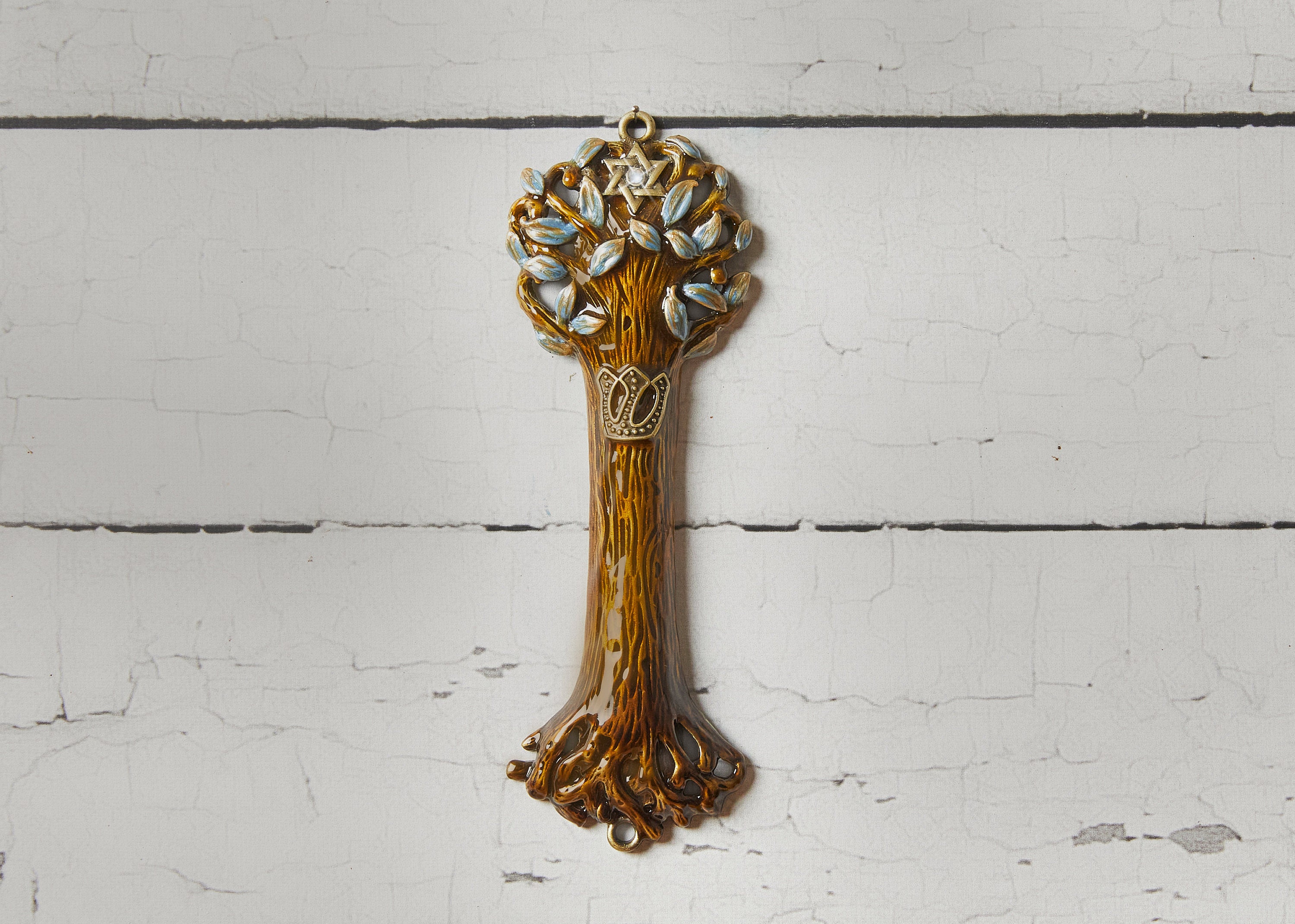 Mezuzah Case Tree of Life Wooden Texture Unique Design | Etsy