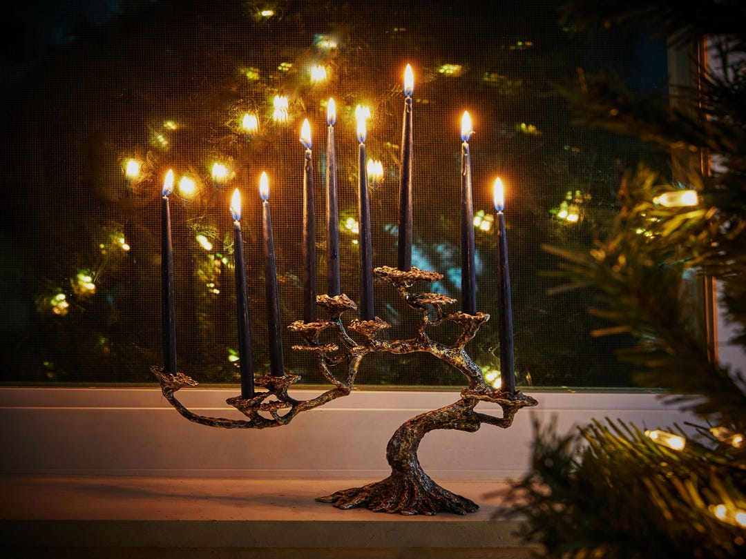 Bonsai Tree Menorah: Rustic Modern Hanukkah Decoration - Etsy