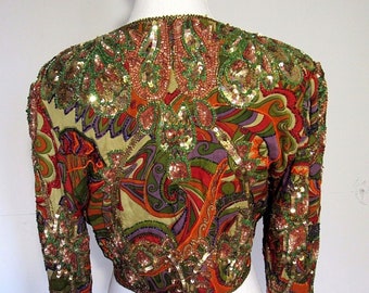 Gold evening jacket | Etsy