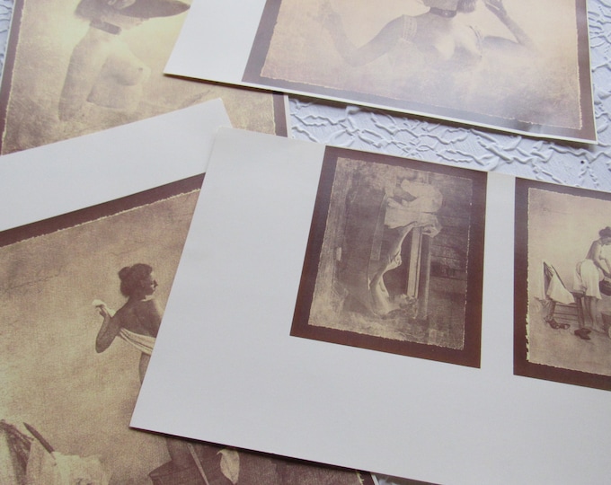 5 Vintage Nude Risque Bath Collection Prints R. Hendrickson 60's 70's ...