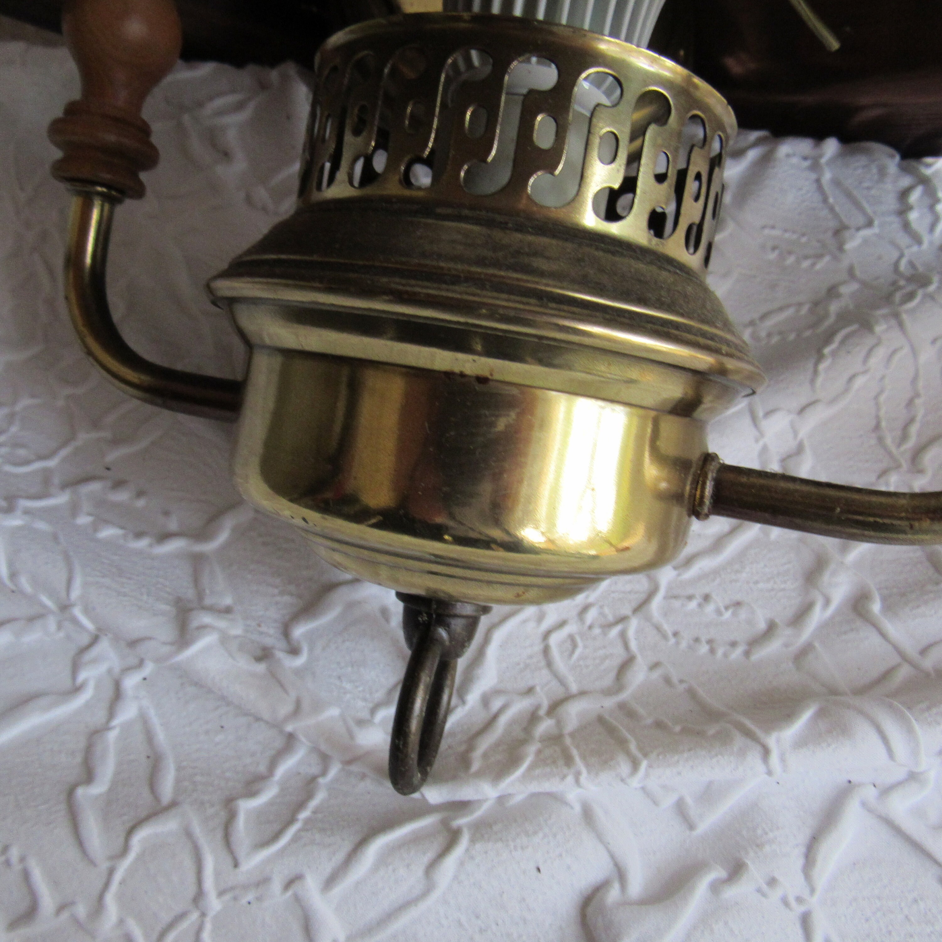 Copper Light Fixture Globe Original 60's Wired Patina MCM Kitchen Cabin ...