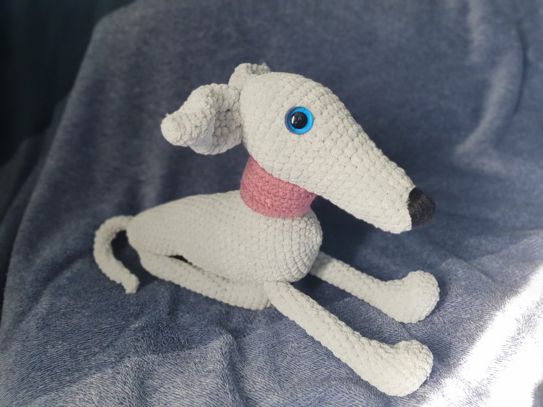 Large 19in Crochet Whippet Toy Italian Greyhound Soft Toy Plushie ...