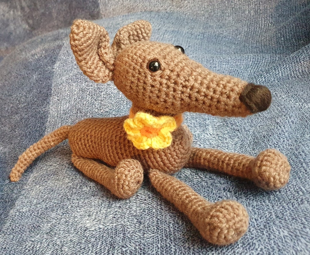 Crochet Whippet Crochet Greyhound Italian Greyhound Plushie Handmade ...