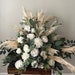 Floor Free Standing Arch Arrangement Aisle Flowers White Boho Pampas ...