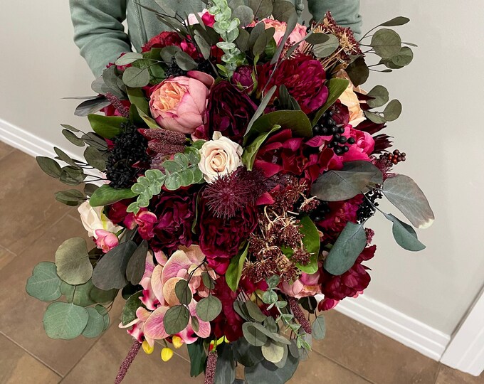 Wedding Fuchsia Bouquet Bridal Viva Magenta Bridesmaids Bouquet Hot ...