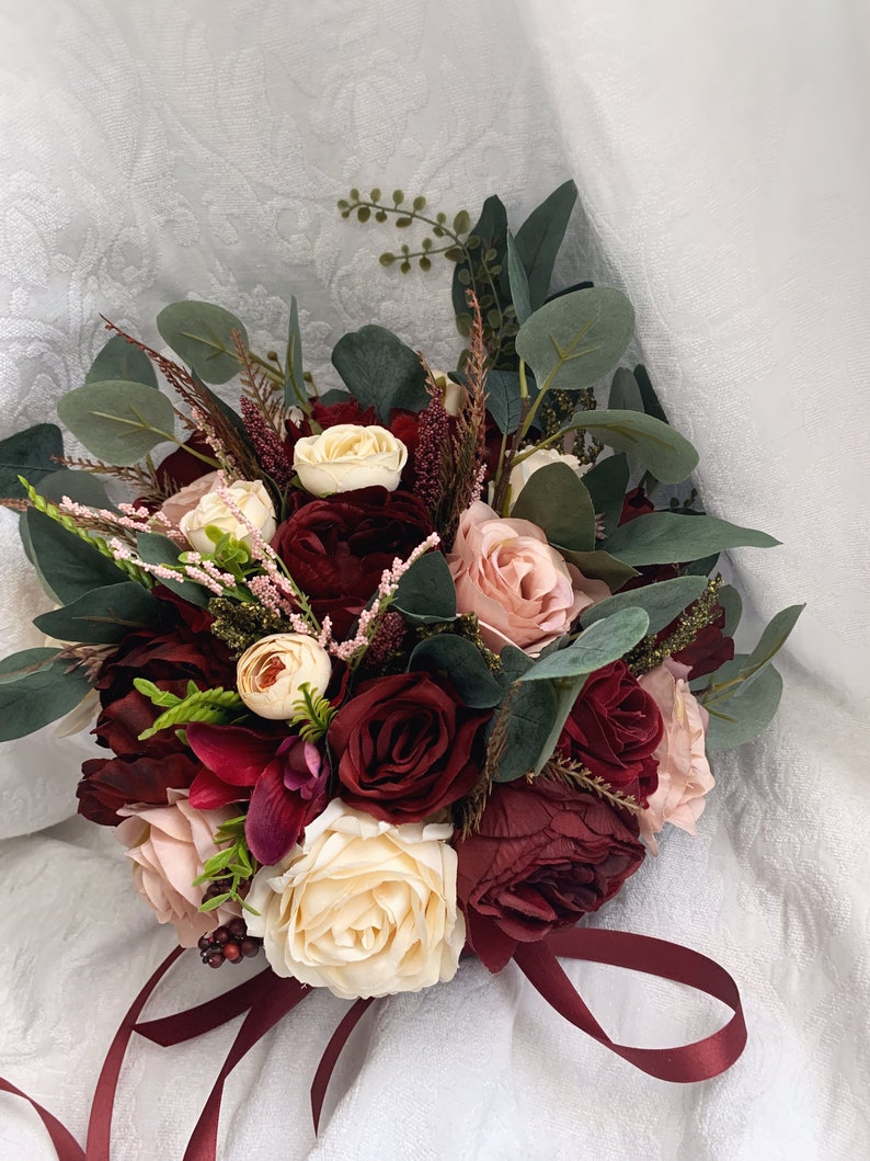 Tie Wedding Arch Arrangement Arbor Ties Arrangements Burgundy | Etsy