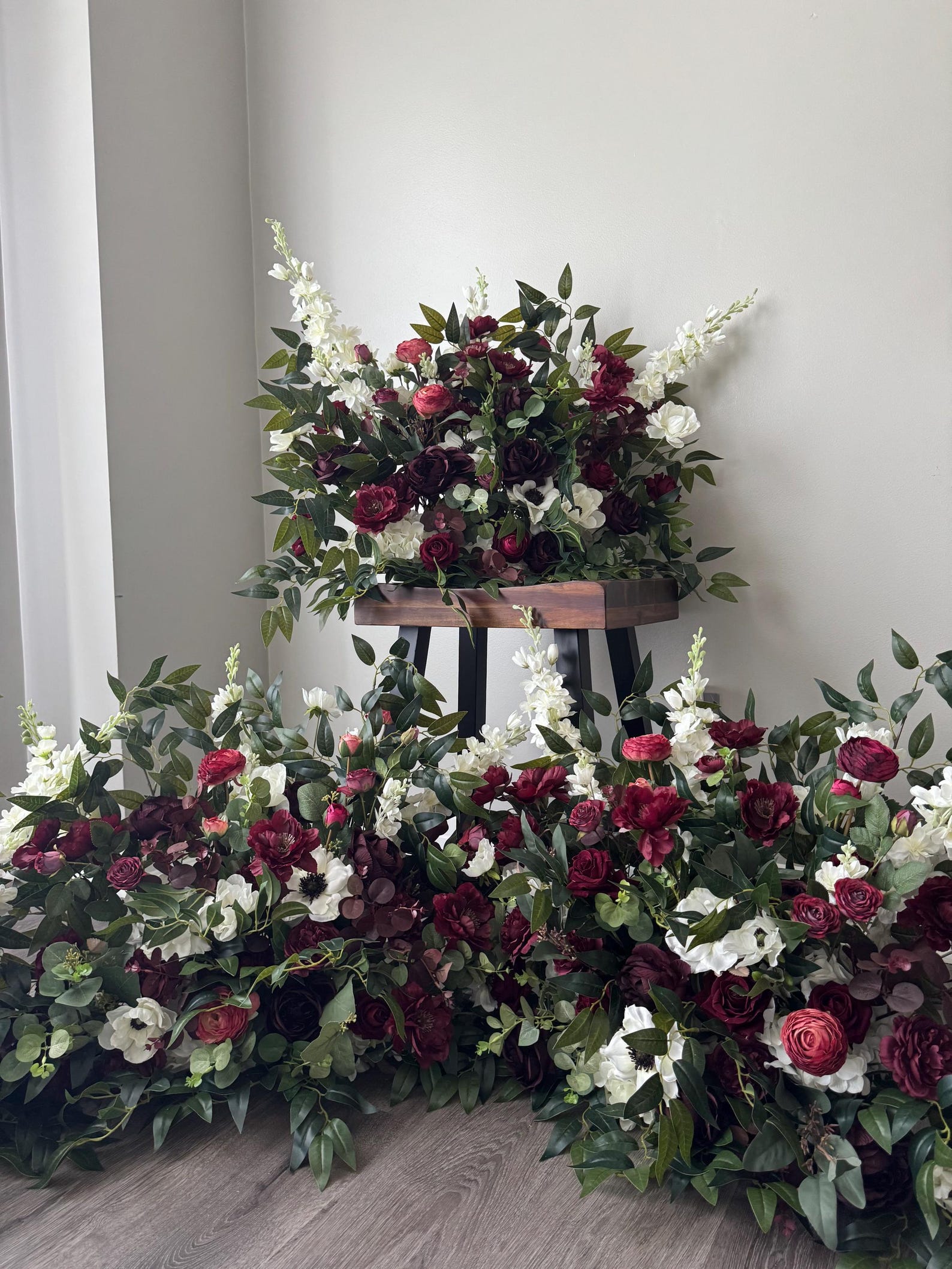 Set of 4 Floor Arch Free Standing Arch Arrangement Aisle Flowers ...