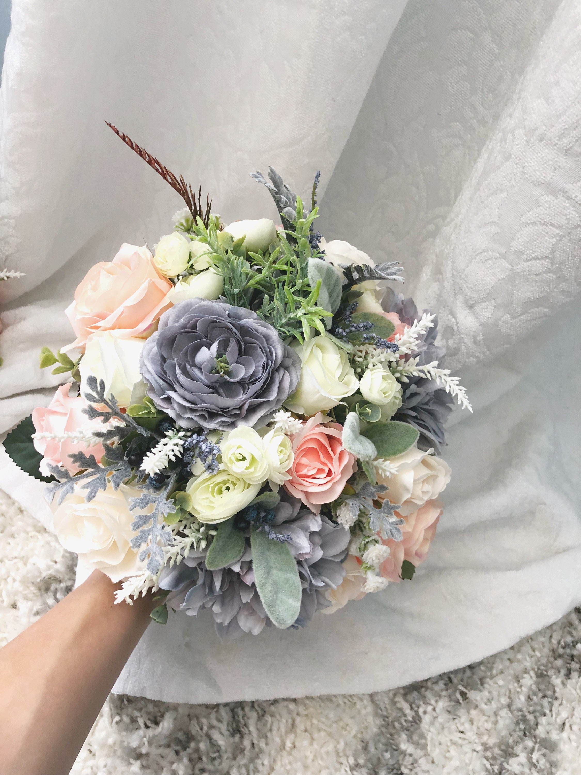 Wedding Floral Set Decorative Wedding Bouquet Handmade Indoor Greenery ...