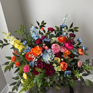 Wedding Floor Arch Free Standing Arch Arrangement Wild Flowers Aisle ...
