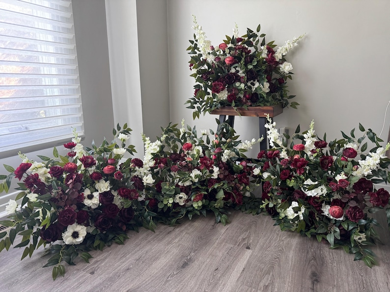 Set of 4 Floor Arch Free Standing Arch Arrangement Aisle Flowers ...