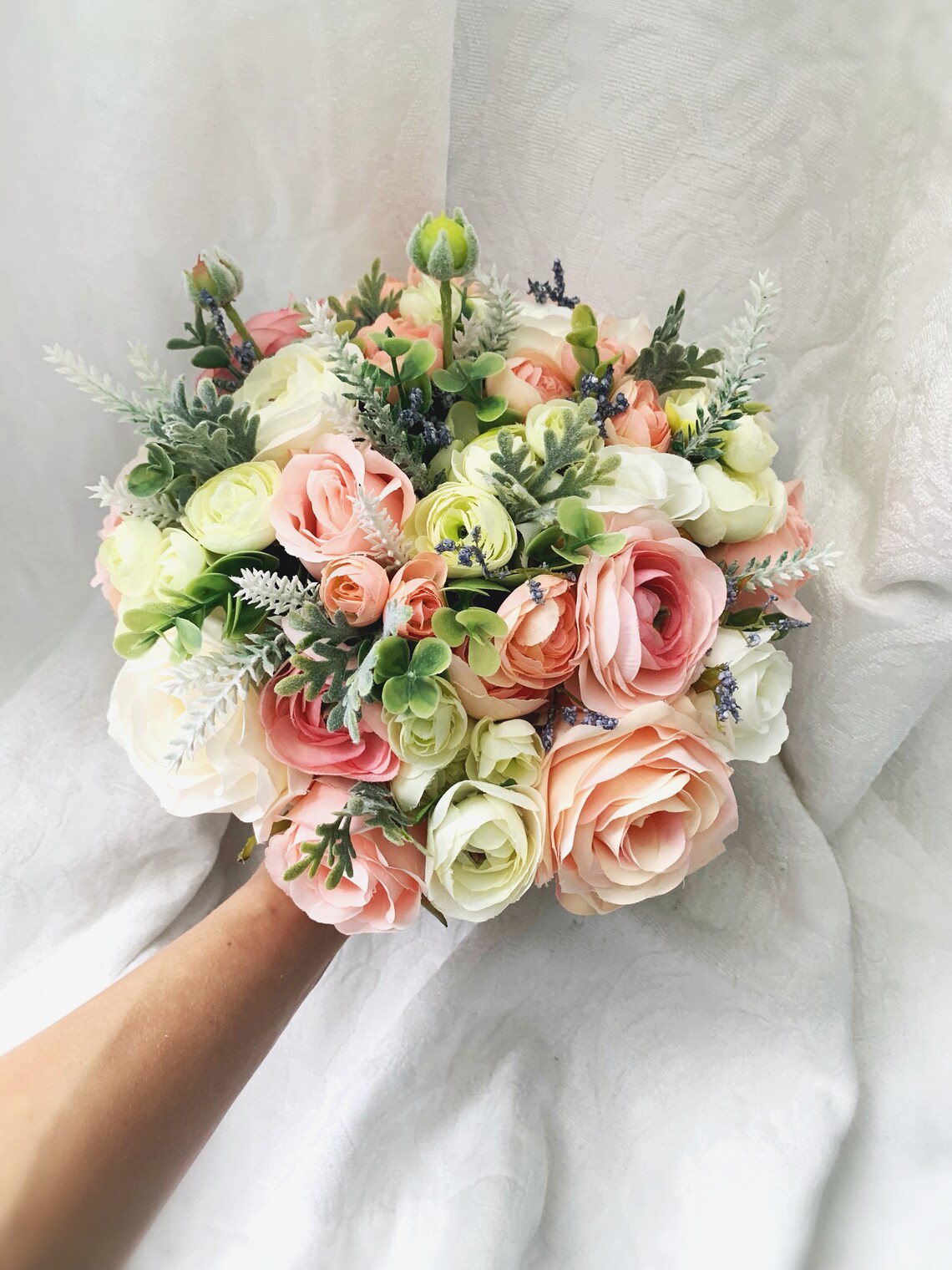 Mauve Wedding Boho Bridal Bouquet Dusty Rose Wedding Bouquet Dusty ...