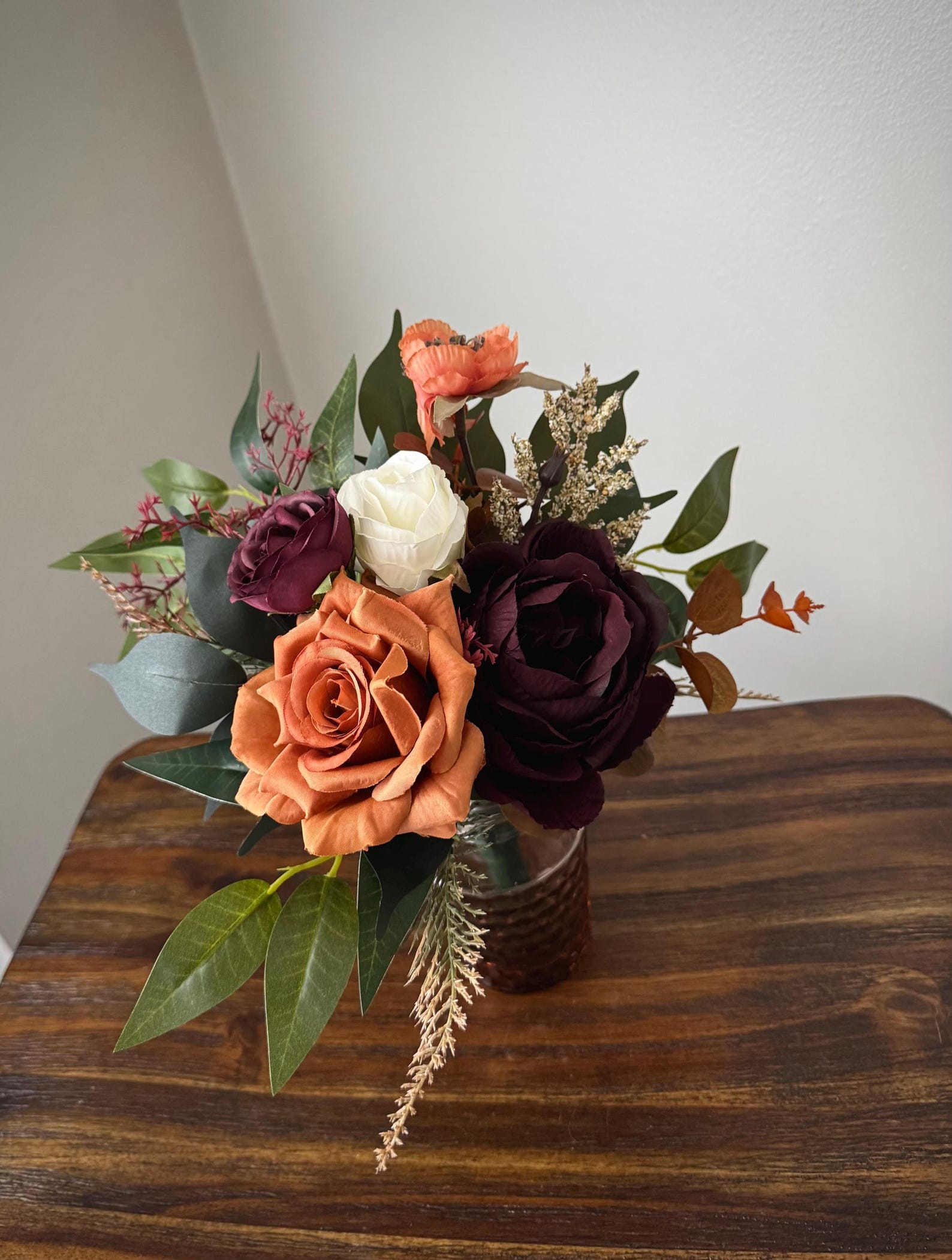 Centrepiece Burgundy Rust Orange Terracotta Wedding Centrepieces Rust ...