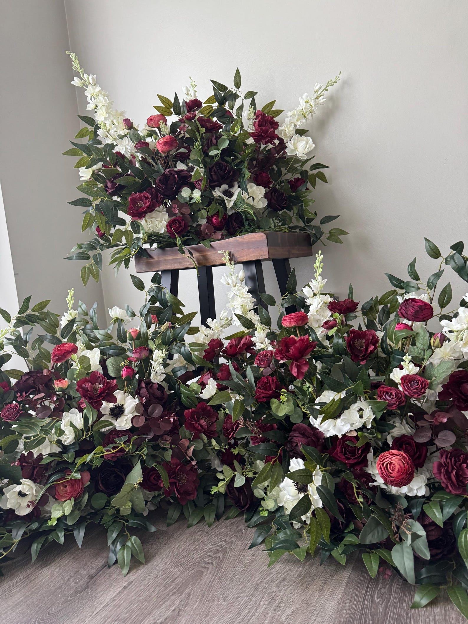 Set of 4 Floor Arch Free Standing Arch Arrangement Aisle Flowers ...
