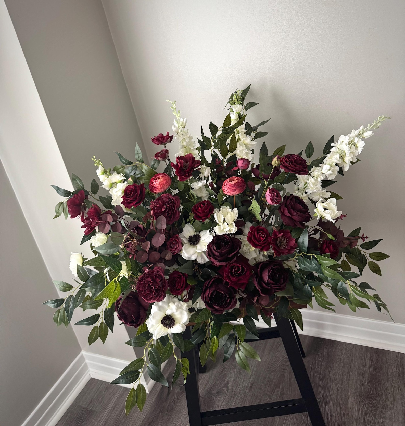 Set of 4 Floor Arch Free Standing Arch Arrangement Aisle Flowers ...
