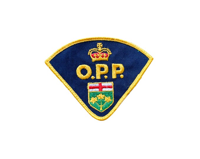 Ontario Provincial Police Badge Iron on Patches, OPP Police Memorabilia ...