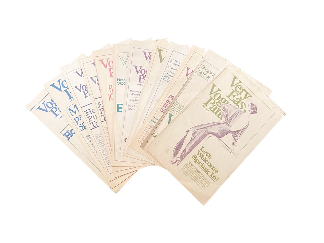 Vogue Sewing Pattern Catalogues From 1970s 1980s Set Of 12 Etsy