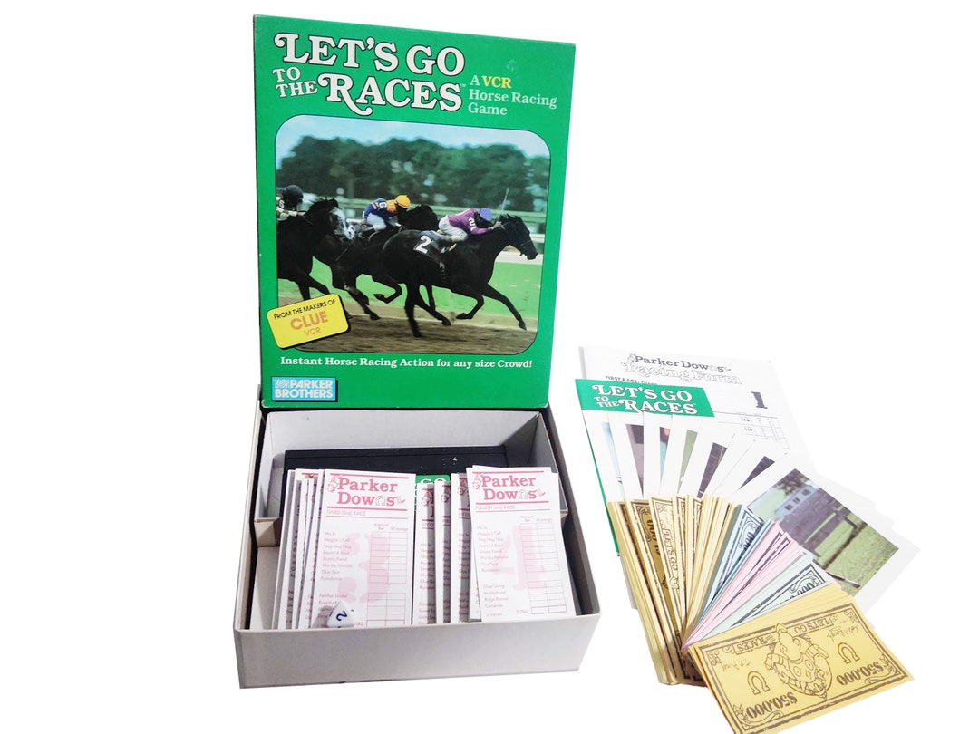 Let's Go to the Races Horse Race Betting Game VCR Family Night Vintage ...