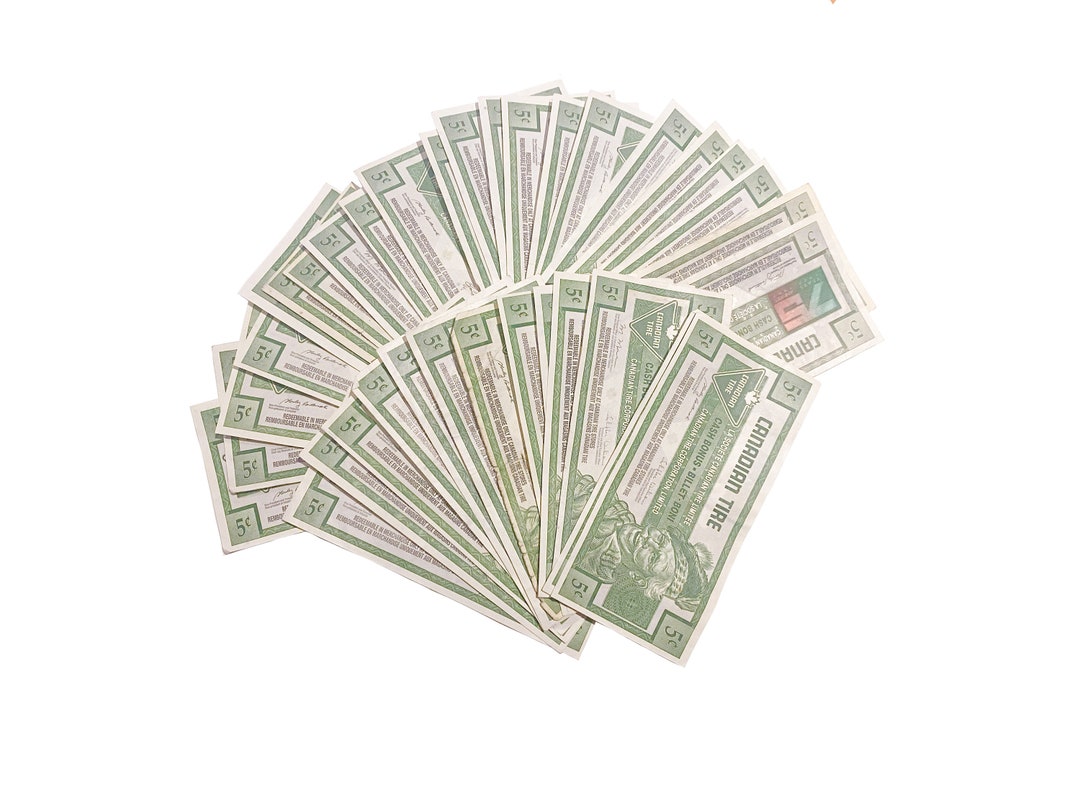 Vintage Canadian Tire Paper Money 5 Cents Bills, Lot of 37 - Etsy