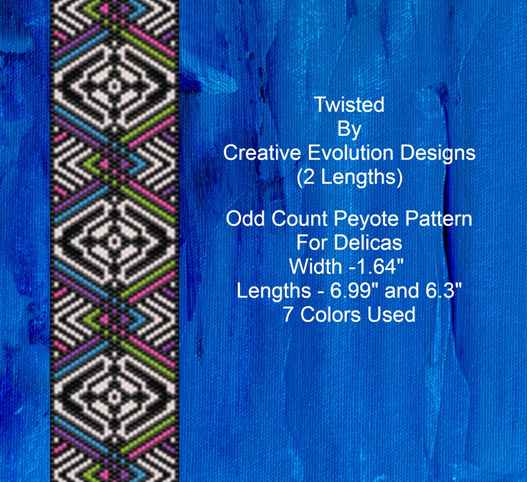 Beading Pattern Odd Count Peyote Twisted 2 Lengths - Etsy