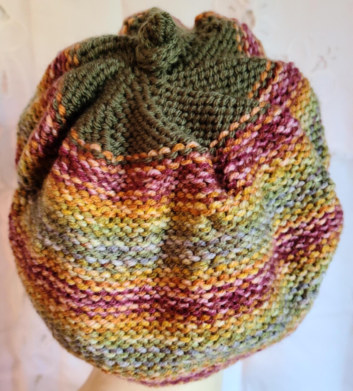Brouch in Green, Rust and Yellow - Etsy