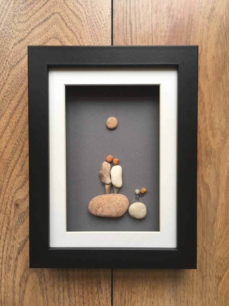 Christmas Gift, Pebble Art, Pebble Art Wedding, Anniversary Gift ...
