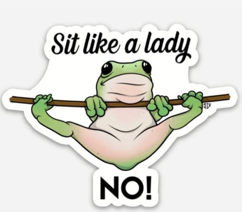 Sit like a Lady sticker | Etsy