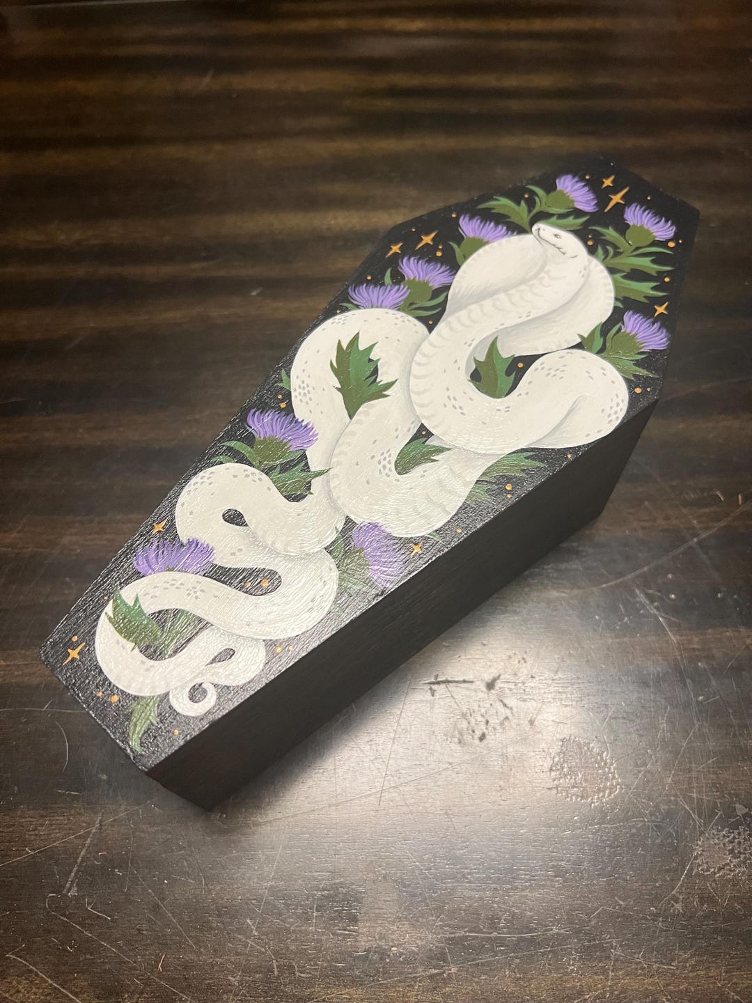 Hand Painted Cobra Coffin Box - Etsy