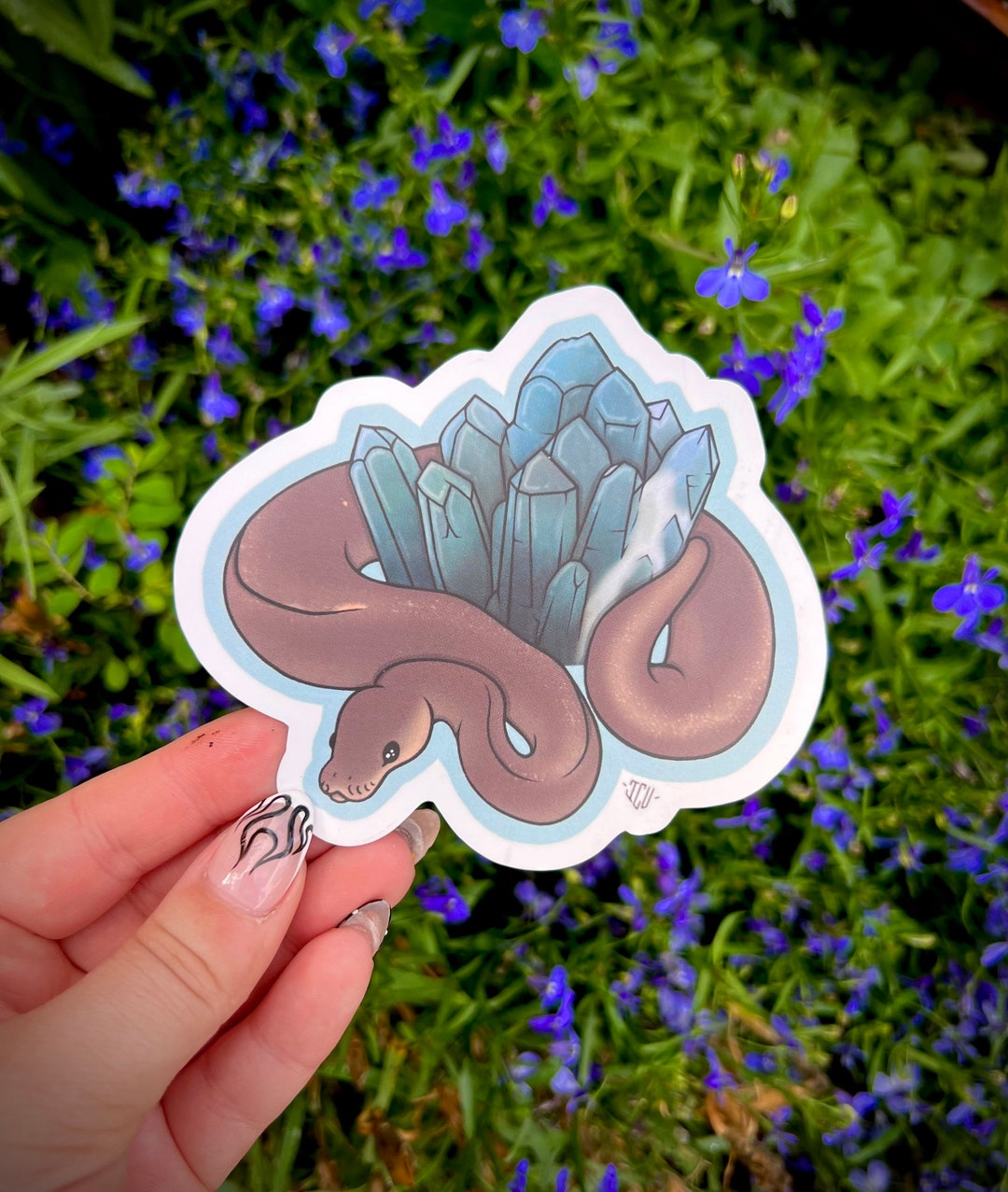Crystal Ball Python Sticker - Etsy