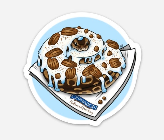Cinnabon Ball Python Sticker | Etsy