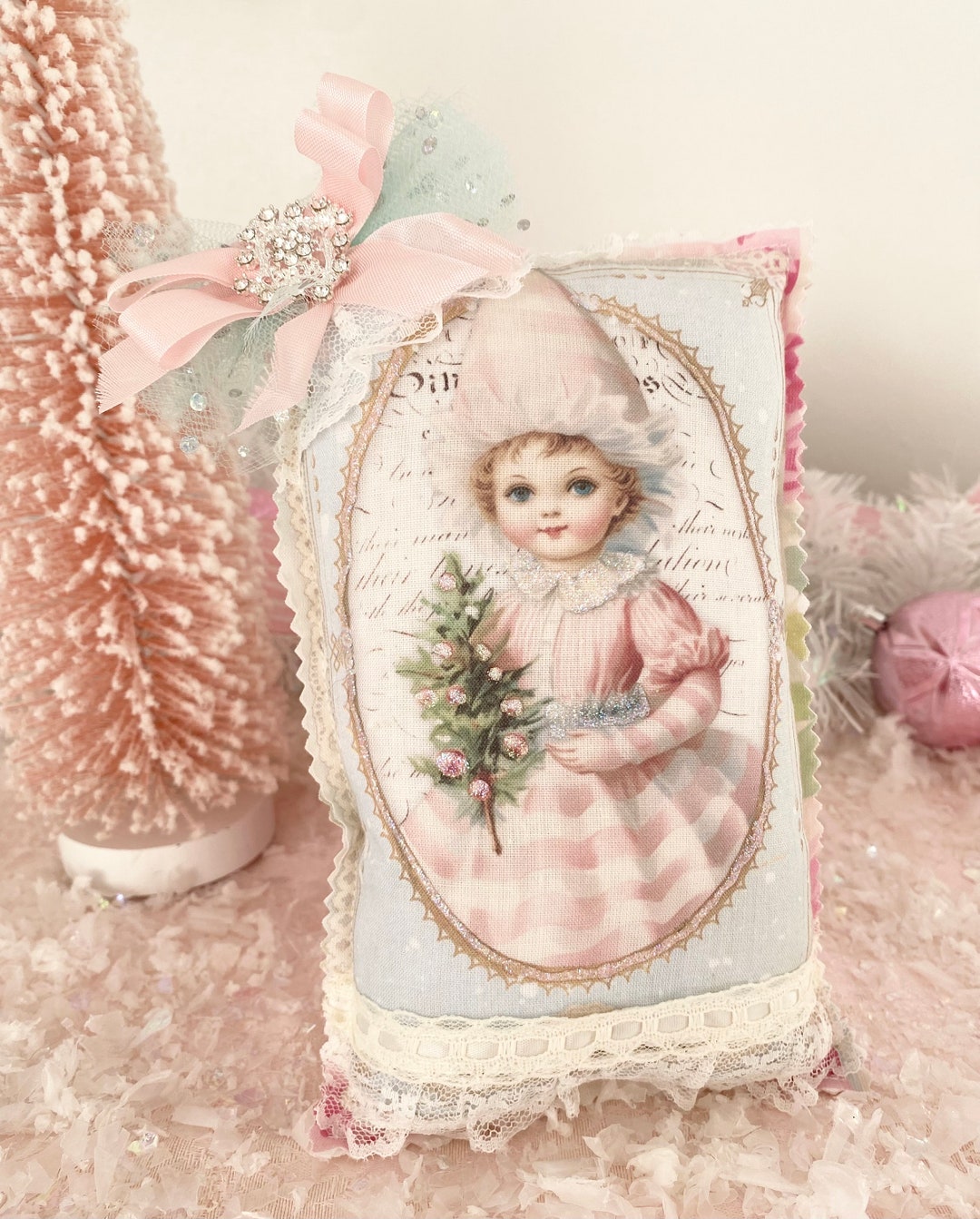 Pink Pixie Lavender Sachet, Christmas Pillow, Pixie Pillow, Christmas ...