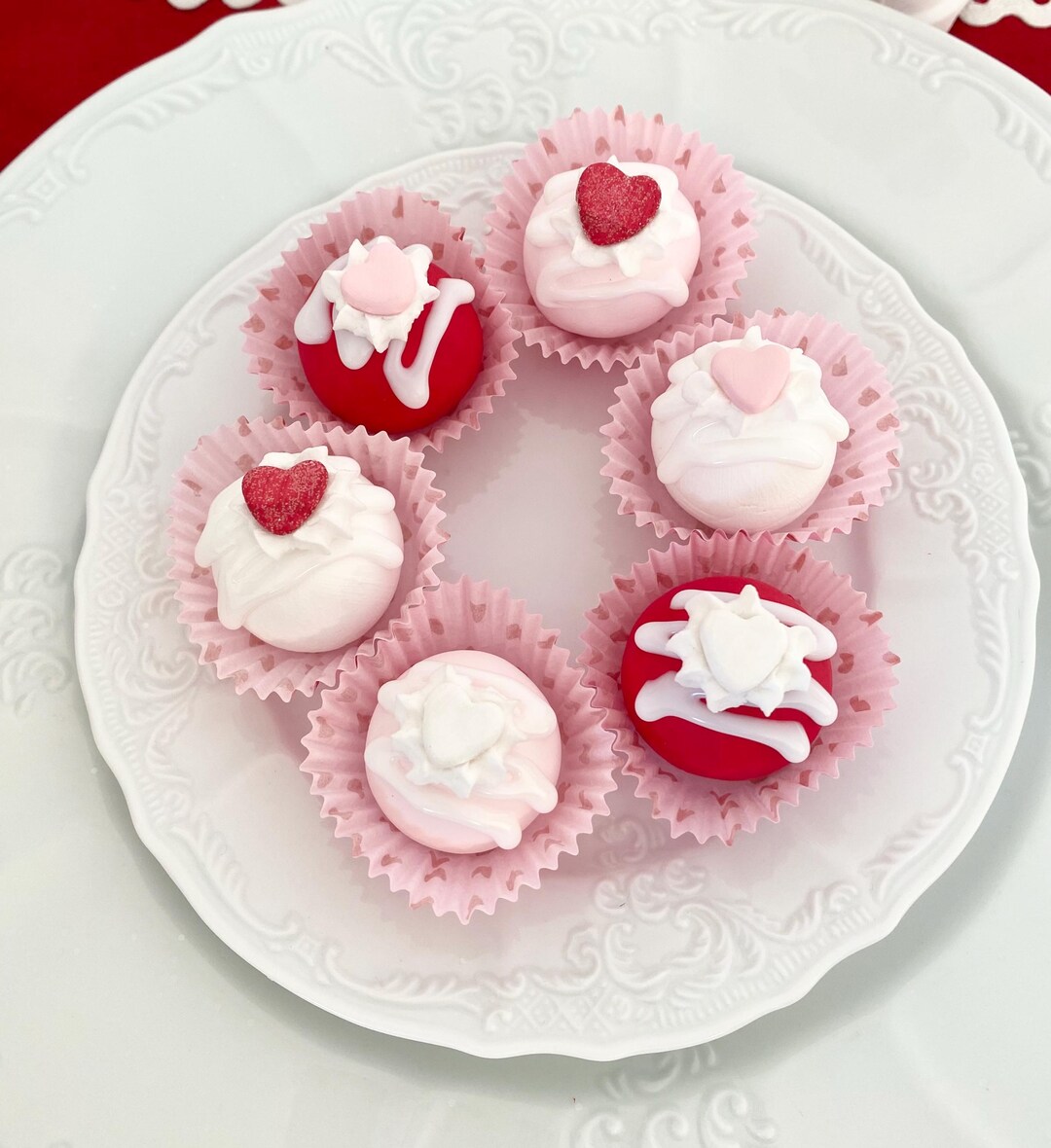 Red Heart Bon Bons, Faux Valentine Bonbons, Fake Petite Chocolates ...