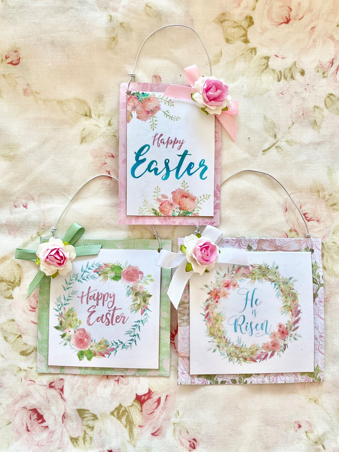 Pastel Easter Ornaments, Religious Easter Images, Christian Chipboard ...