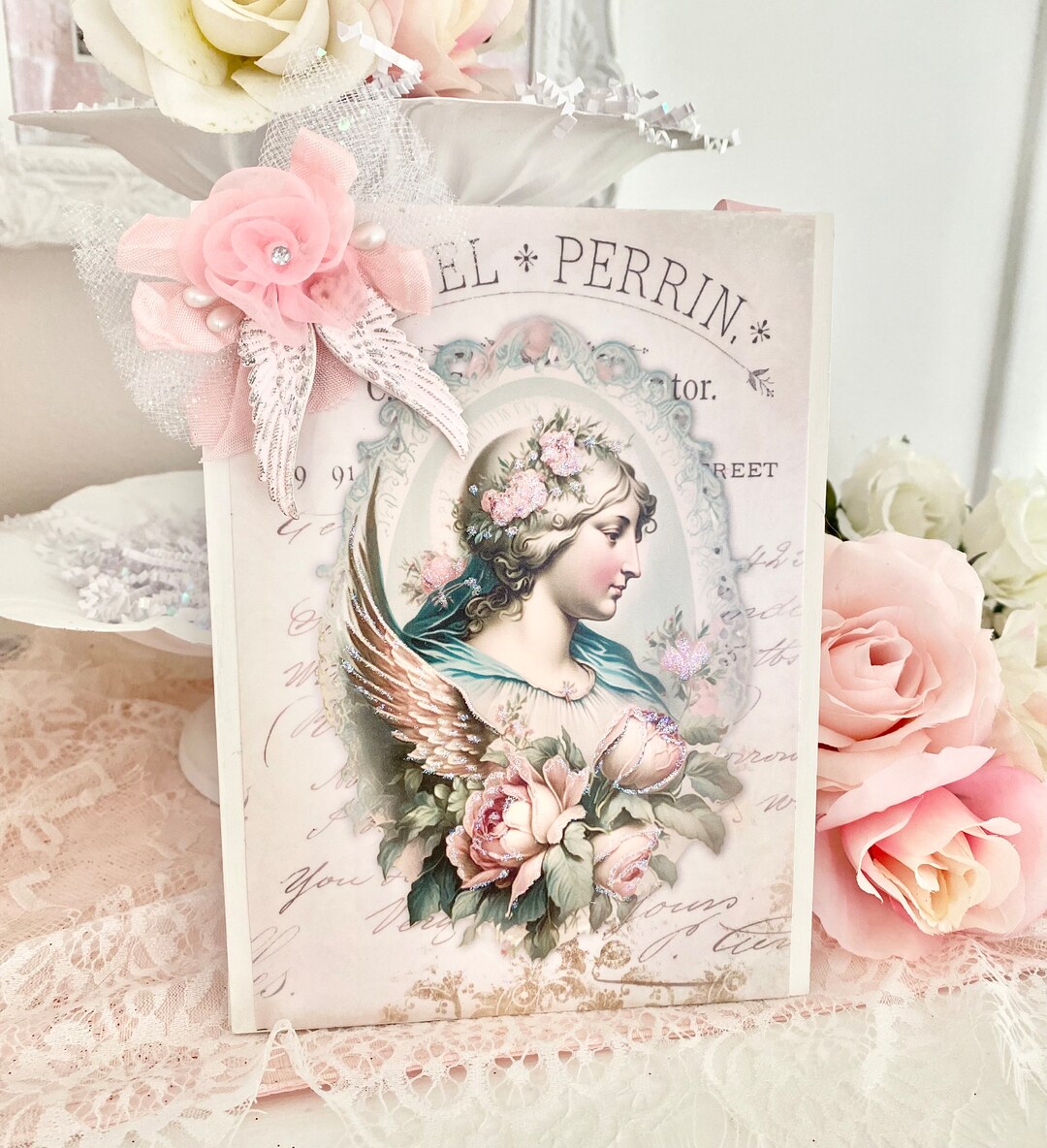 Beautiful Angel Prayer Plaque, Angelic Hanging Wood Sign, Religious ...