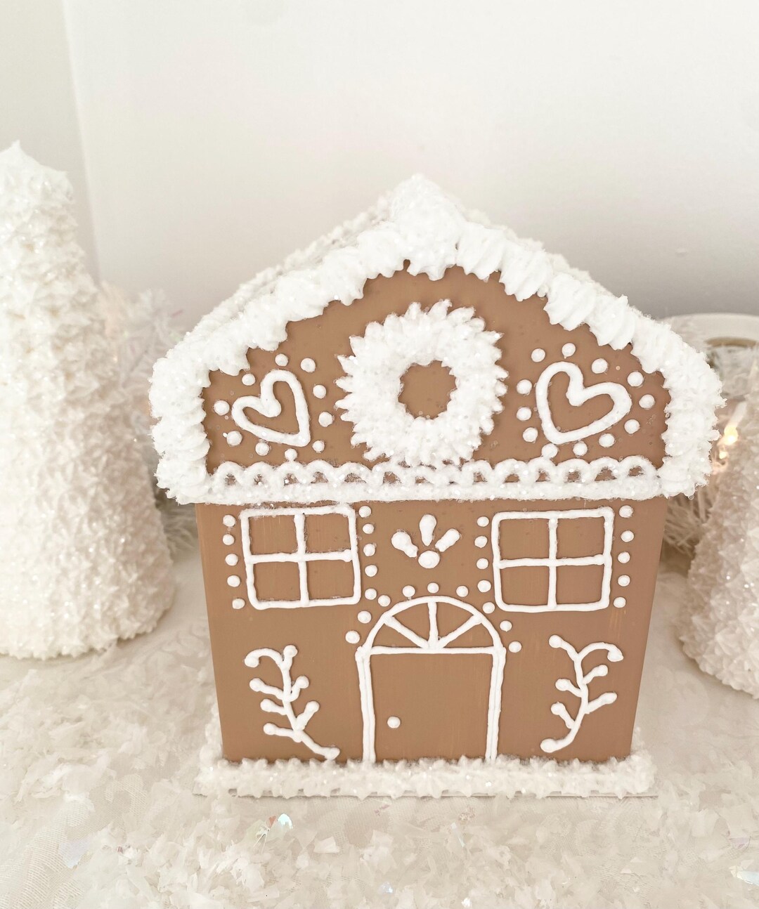 Faux Gingerbread House, Scandinavian Gingerbread House, Holiday Party ...