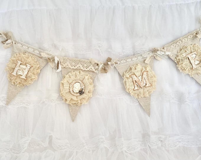 Shabby Chic Home Banner, French Country Home Decor, Farmhouse Cottage ...