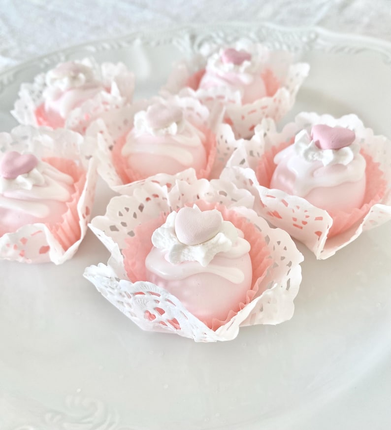 Faux Pink Heart Bon Bons, Valentine Tier Tray Decor, Marie Antoinette ...