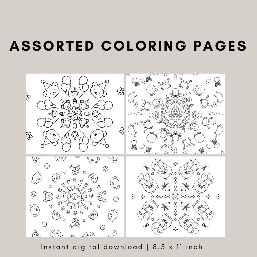 Animal Themed Coloring Pages | Adult and Children Coloring Pages ...