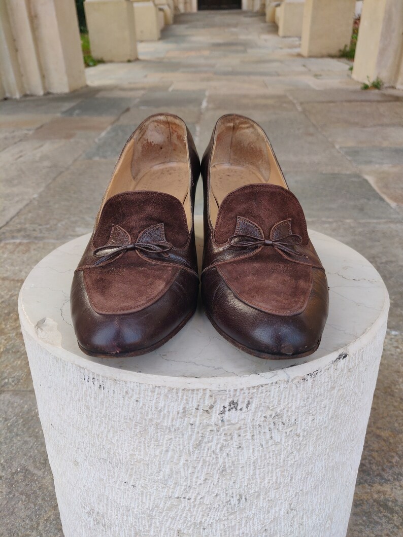 Decoltee Brown Shoes Suede & Leather Made in Italy Original - Etsy