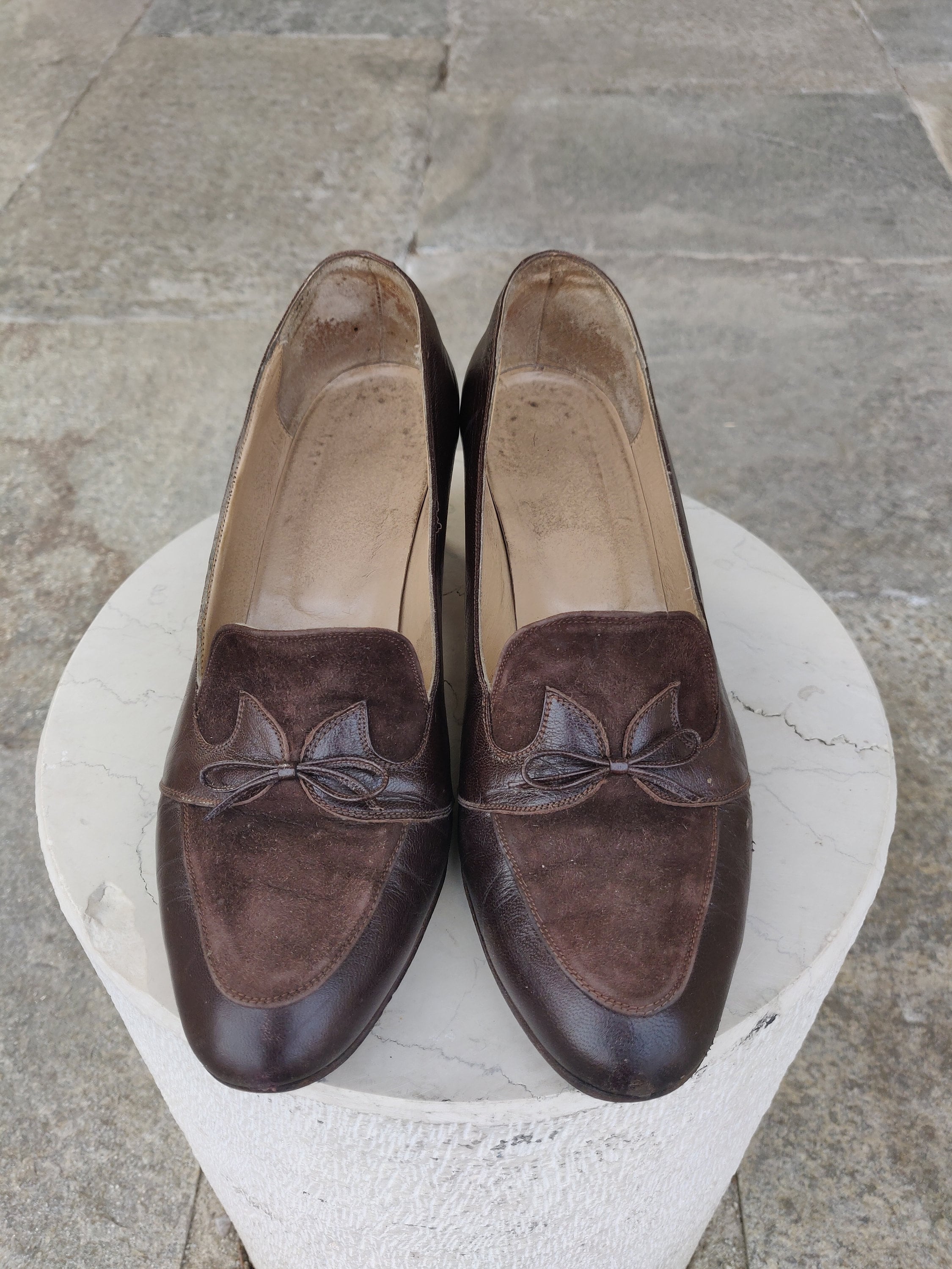 Decoltee Brown Shoes Suede & Leather Made in Italy Original - Etsy