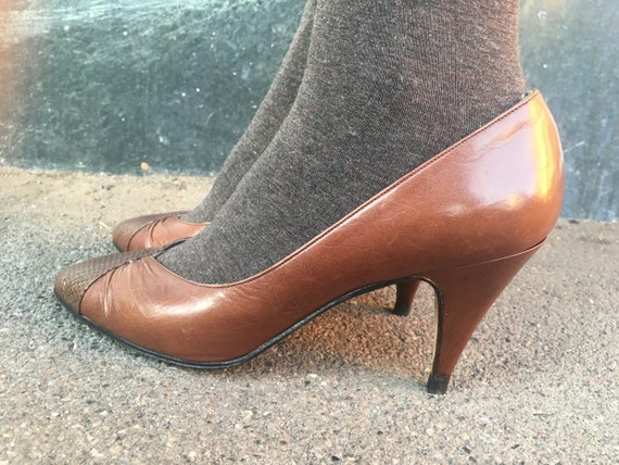 Vintage Original from 80s Woman Shoes Stiletto Python… - Gem