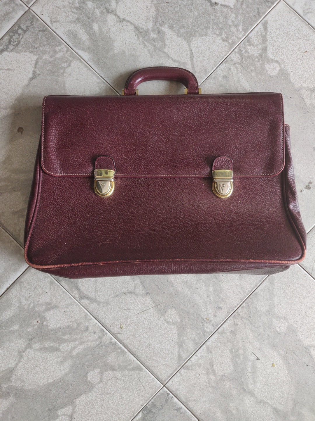 Capacius and Resistant Office Bag in Elegant Ruby Reddish Color in ...