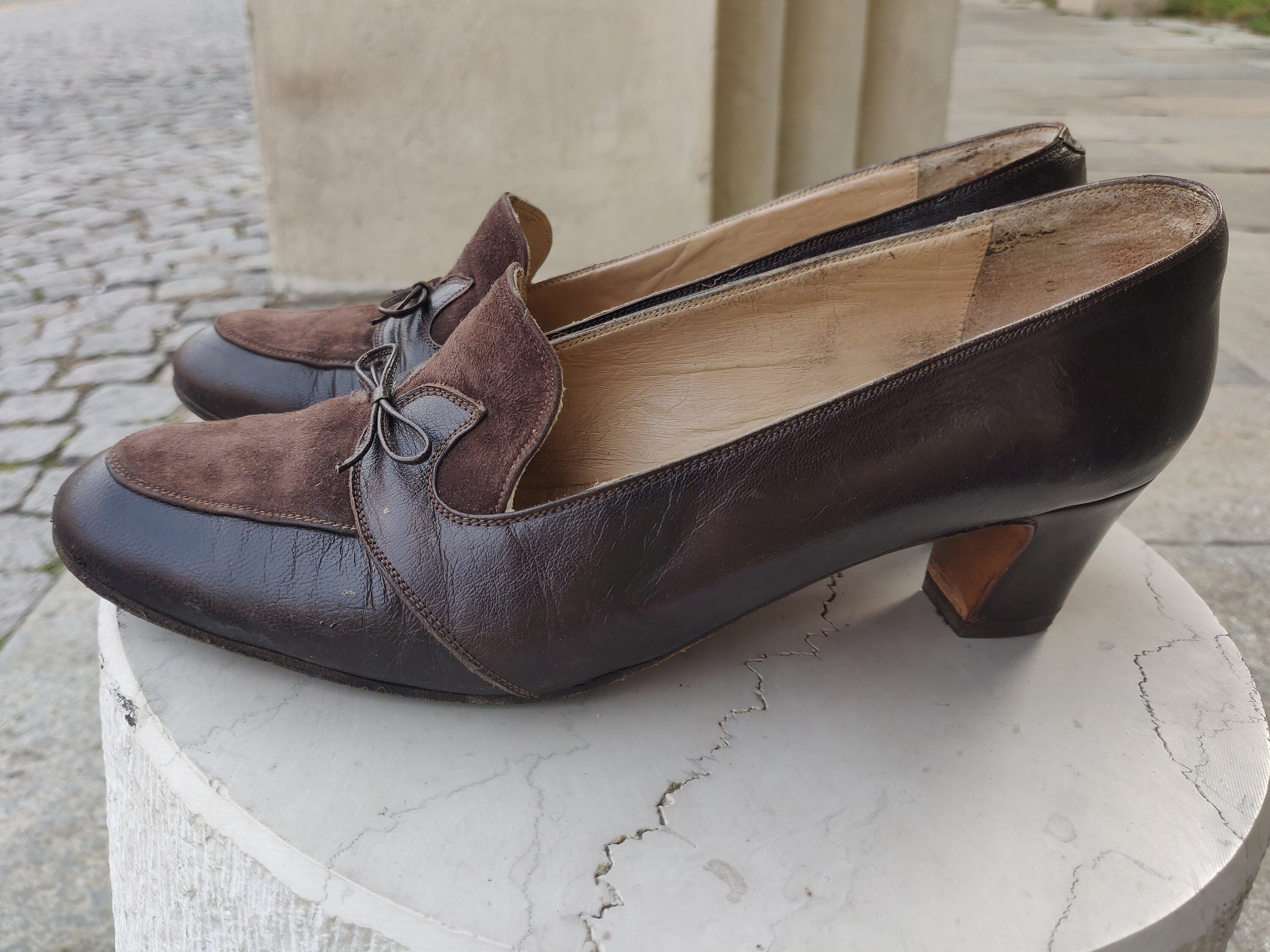 Decoltee Brown Shoes Suede & Leather Made in Italy Original - Etsy