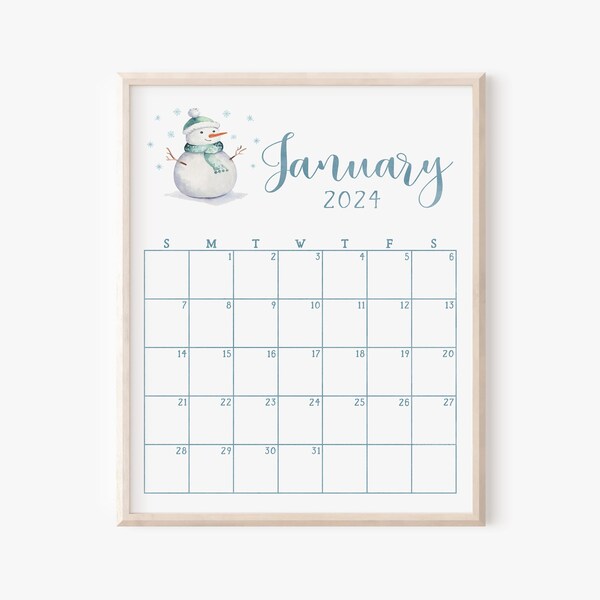 January Art Calendar - Etsy